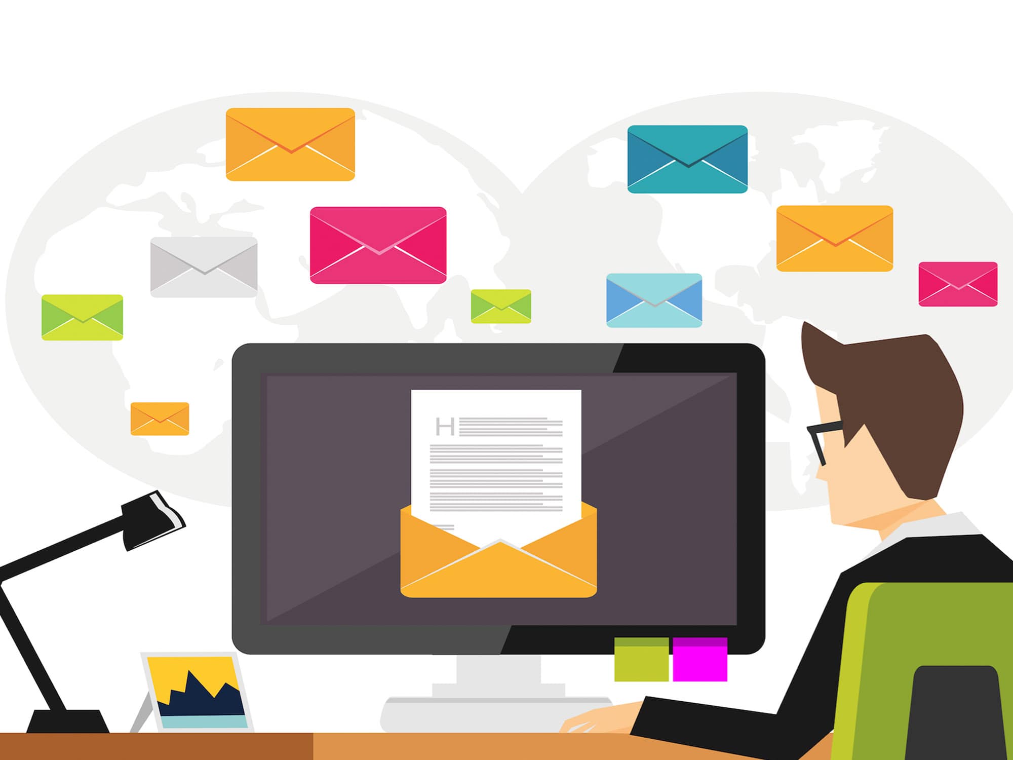 Sending Email Clipart